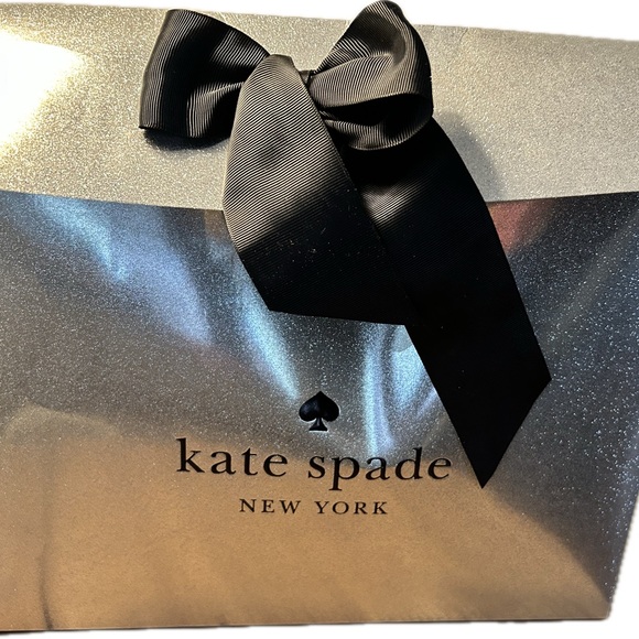 kate spade | Bags | Kate Spade New York Silver Glittery Gift Wrap Box ...